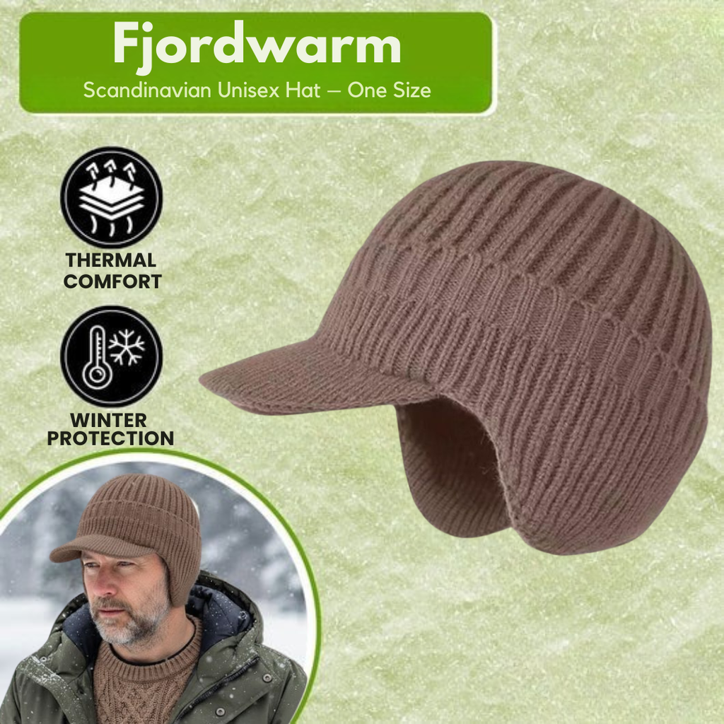 Fjordwarm – Scandinavian winter hat with ear protection (unisex, one s ...